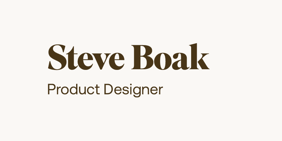 Stephen Boak: Product Designer